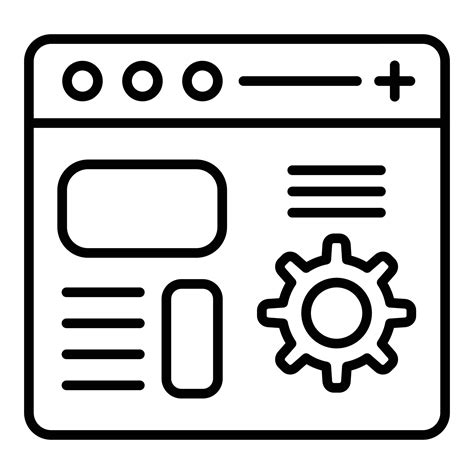 Code Setting Line Icon Vector Art At Vecteezy