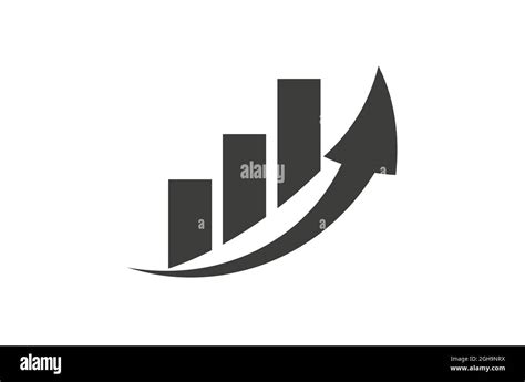 Business Chart With Arrow Vector Stock Vector Image Art Alamy