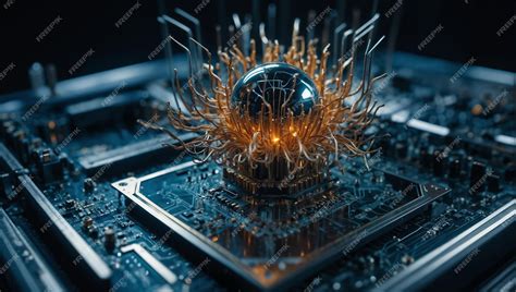 Premium Photo Abstract Quantum Computing Circuit With Futuristic Design