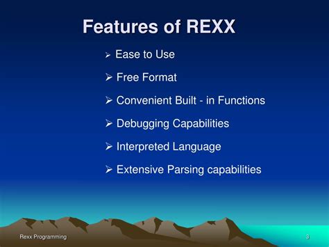 Ppt Introduction To Rexx Programming Syntax Instructions And