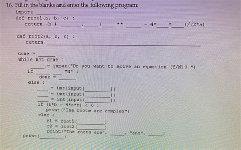Solved Fill In The Blanks And Enter The Following Chegg