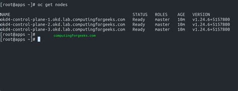 How To Deploy Multi Node OKD Cluster Using Fedora CoreOS ComputingForGeeks