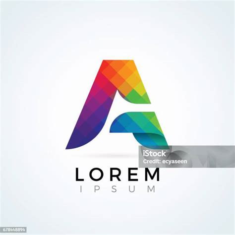 대문자로 문자 알파벳 아이콘 다채로운 추상적인 모자이크 패턴 디자인 서식 파일 요소 로고에 대한 스톡 벡터 아트 및 기타 이미지