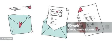 편지 쓰기 엽표와 엽서 벡터 플랫 일러스트레이션 다양한 공예 종이 편지 문구류 세트 0명에 대한 스톡 벡터 아트 및 기타 이미지 0명 개념 개념과 주제 Istock
