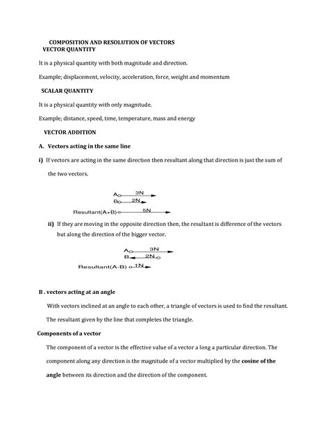 SOLUTION Composition And Resolution Of Vectors A Level Physics Studypool