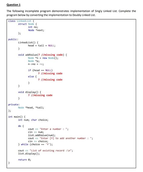 Solved Question The Following Incomplete Program Chegg