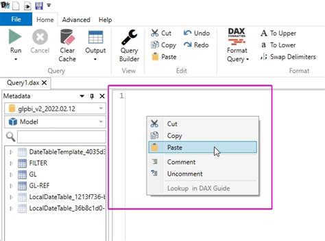 Copy Export Data Tabel Dari Power Bi Menggunakan Dax Studio E Auditors Manual Guide