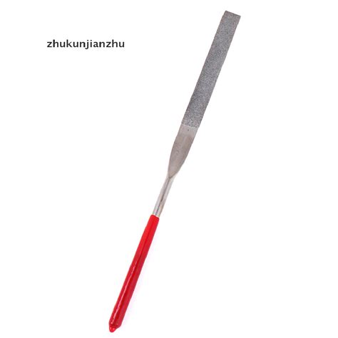zhukunjianzhu 1 pcs 180mm long art craft flat diamond file grinding