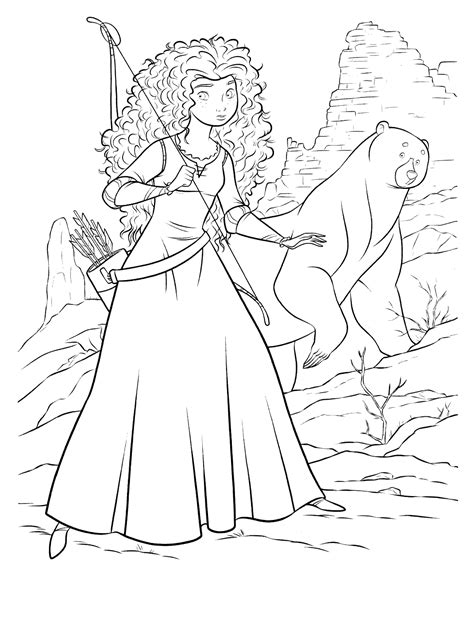 Brave Merida Coloring Pages