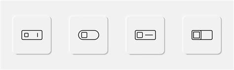 Premium Vector Set Of Toggle Icons Toggle Switch Line Icon Switch On And Off Slider Power