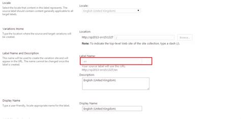How To Change The Variation Label Name In Sharepoint SharePoint Stack Exchange