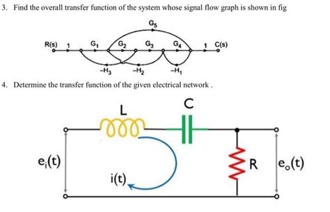 solved 3 find the overall transfer function of the system