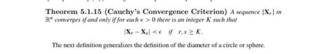 Theorem 5115 Cauchys Convergence Criterion A Theorem 5115 Cauchys Convergence Criterion A