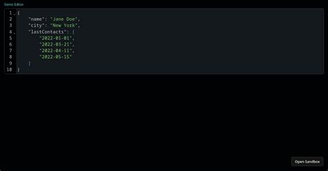 Codemirror Lang Json Examples Codesandbox