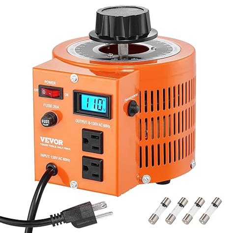 Vevor 2000va Auto Variable Voltage Transformer 15 3 Amp 110v Input 0 130v Output Ac Voltage