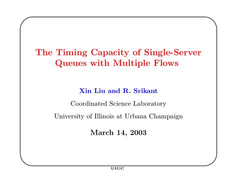 [ppt] the timing capacity of single server queues with multiple flows