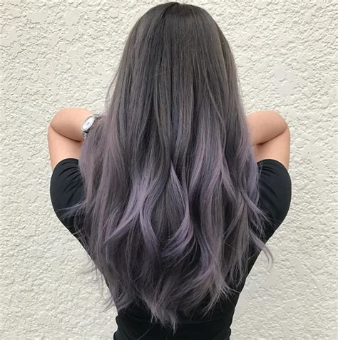 Dark Grey Purple Hair