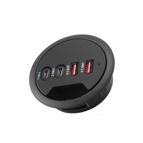 Hot K USB HUB Mount In Desk HUBs USB HUB With Power Supply