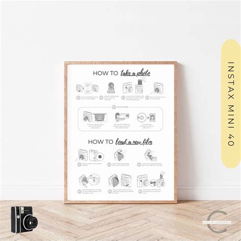 Instax Mini Instant Camera All In One With Selfie Instructions Sign Instax Mini