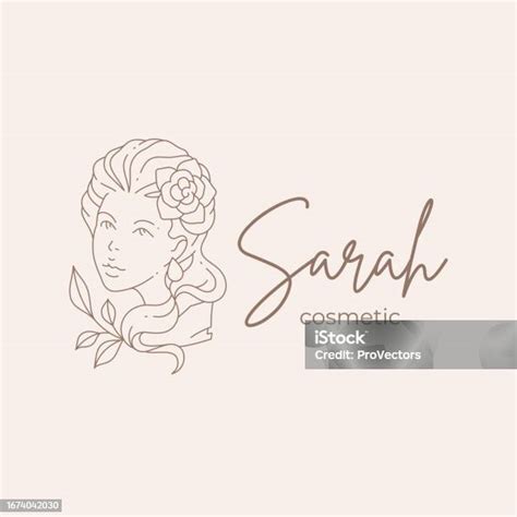 미니멀리스트 중세 여성 흉상 우아한 헤어스타일 꽃 단색 라인 아트 템플릿 벡터 아프로디테 그리스 여신에 대한 스톡 벡터 아트 및