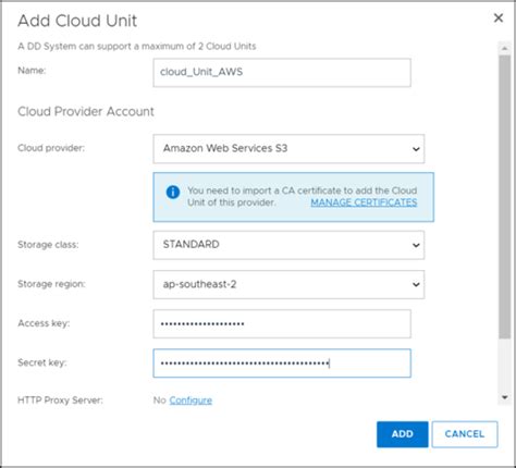 cloud configuration on powerprotect dd dell powerprotect data domain