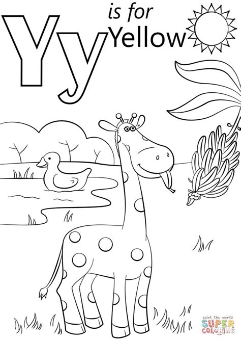 Printable Coloring Pages Letter Y Coloring Pages