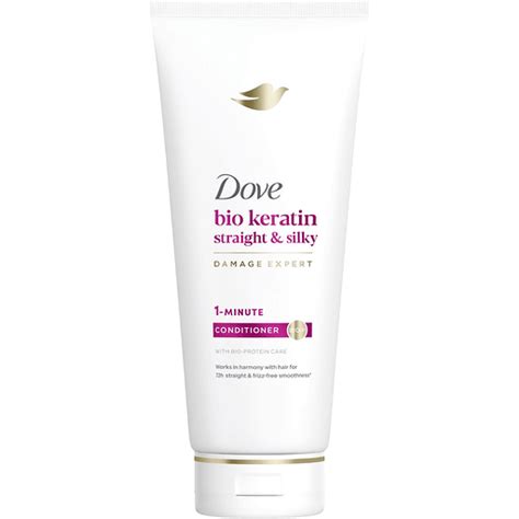 Dove 1 Minute Bio Keratin Straight And Silky Conditioner 300ml Hair