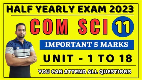 11th Computer Science Important Questions 2023 11th Half Yearly Exam 2023 Important 5 Marks