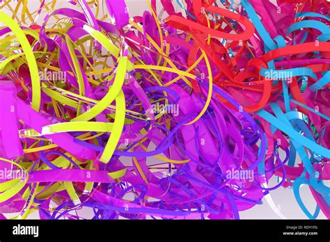 CGI Composition Geometric Bunch Of Messy String Decorative Illustrations For Design Texture