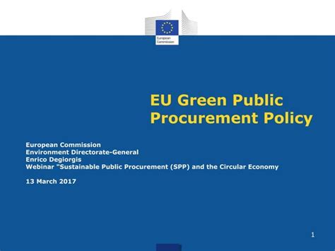 Eu Green Public Procurement Policy Ppt