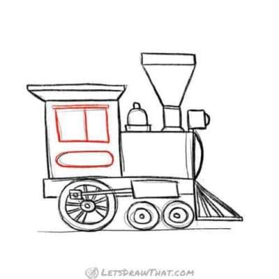 How To Draw A Train Step By Step From Simple Shapes