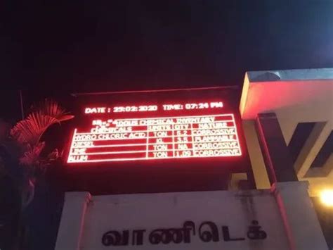 P Single Colour LED Factory Indication Display Board At Rs Sq Ft In Chennai ID