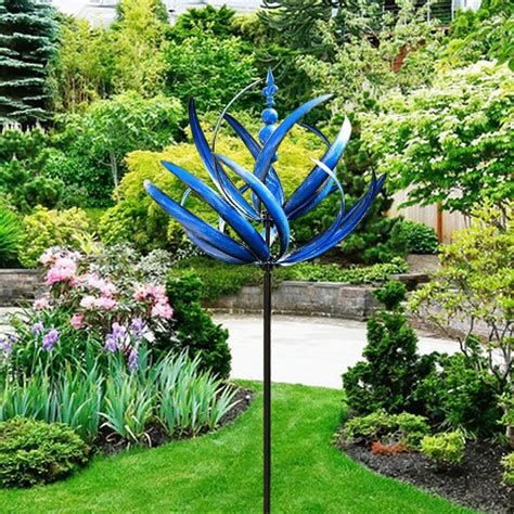 Metal Windmill 3d Windmil Harlow Wind Spinner Rotator Weatherproof
