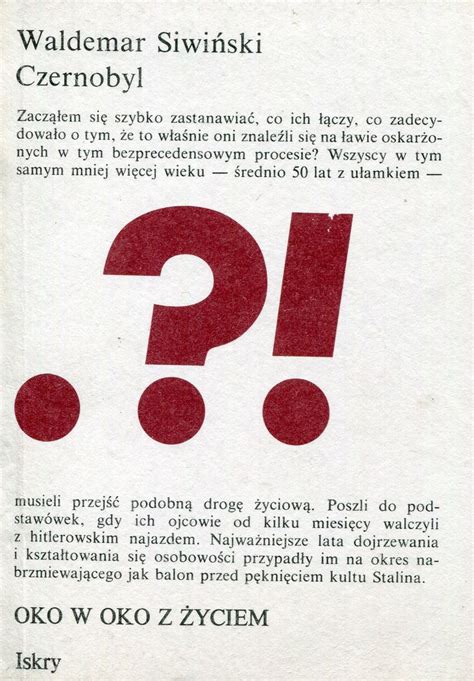 Czernobyl Waldemar Siwiński Cover By Zbigniew Czarnecki Book Series