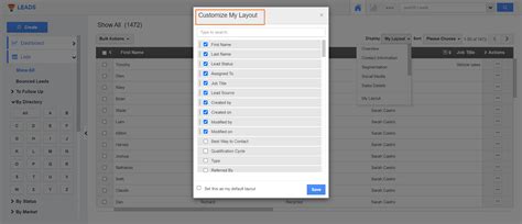 how to customize table layout with “my layout” feature