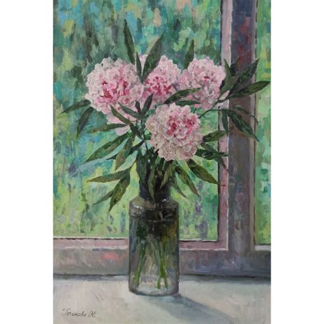 Купить картину Пионы в вазе в Москве от художника Горюнова Ольга