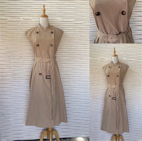 Sleeveless Trench Coat Vest Trench Nudebeige On Carousell