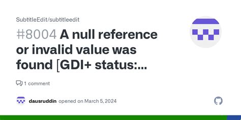 A Null Reference Or Invalid Value Was Found Gdi Status