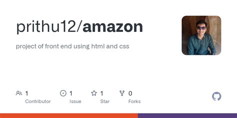 GitHub Prithu Amazon Project Of Front End Using Html And Css