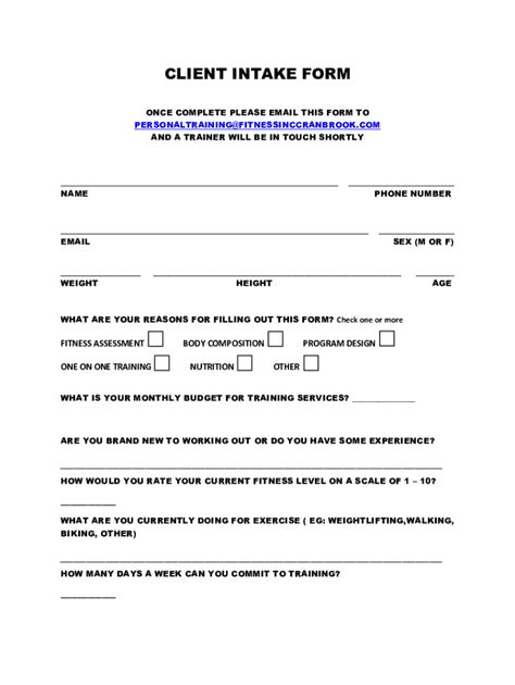 Fillable Online Exercise Consent Form Template Fill Online Printable Fax Email Print