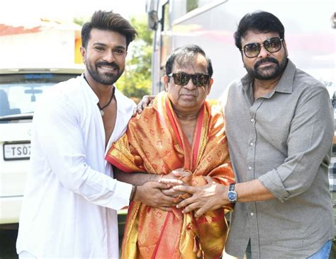 chiru charan congratulate bramhanandam for rangamarthanda