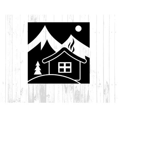 Winter Cabin Clipart Image Digital Winter Clipart Cutting I Inspire Uplift
