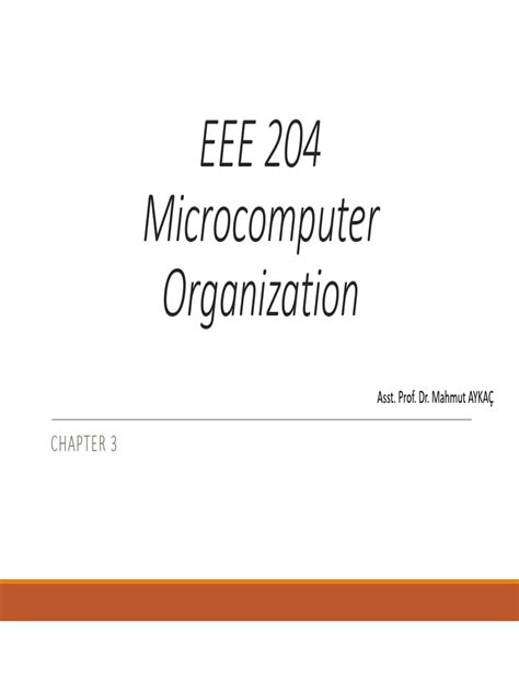 Eee 204 Lecture3 Microcomputer Organization Pdf Teaching Methods And Materials
