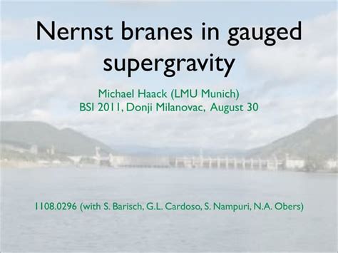 M Haack Nernst Branes In Gauged Supergravity Pdf Physics Science