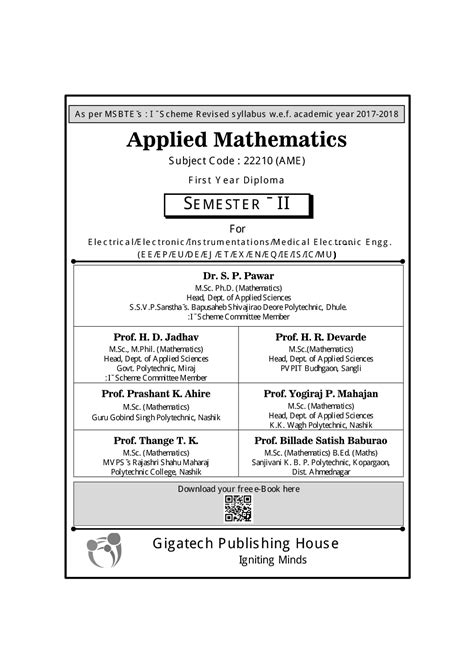 download applied mathematics electrical and telecommunication branch