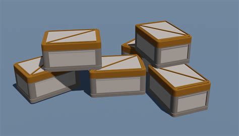 Sci Fi Low Poly Crates Gamedev Market