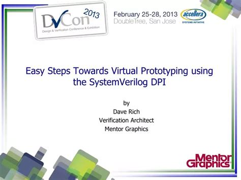 ppt easy steps towards virtual prototyping using the systemverilog