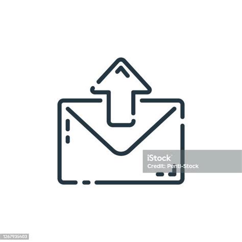 흰색 배경에서 격리된 전자 메일 벡터 아이콘입니다 개요 웹 사이트 디자인 및 모바일 응용 프로그램 개발을위한 얇은 라인 이메일 아이콘 씬 선 전자 메일 윤곽선 아이콘 벡터