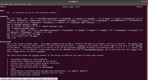 Man” Command On Linux And Other Unix Like Operating By Ryuk Medium