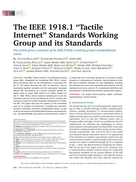 Haptic Standard Pdf Virtual Reality Computer Network